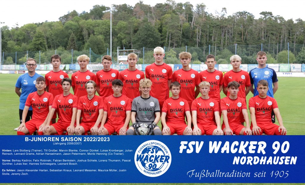 B-Junioren-22-23 - FSV Wacker 90 Nordhausen e.V.